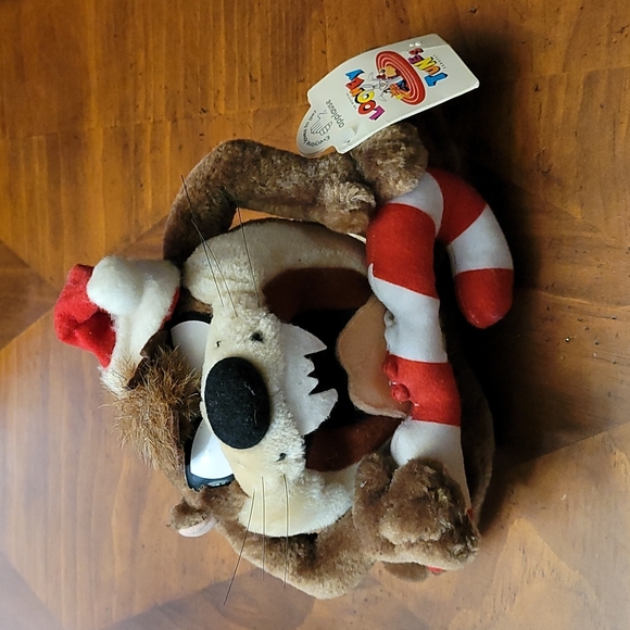 Warner Bros. | Toys | Vintage Taz With Candy Cane Plush | Poshmark